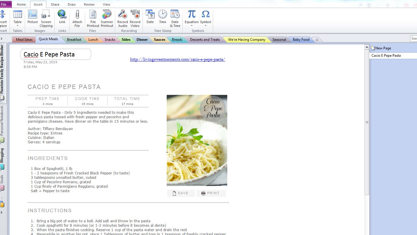 Evernote Recipe Template Besto Blog
